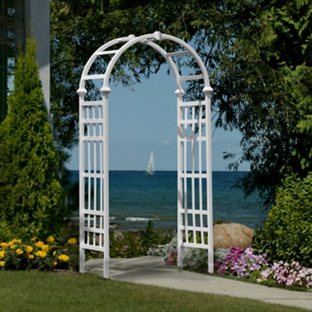 Athens 39"W x 81"H Vinyl Arbor