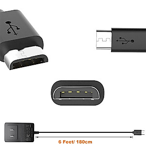 Raspberry Pi Power Supply, SoulBay 5V 3A Micro USB AC Adapter with 6Feet Long Cord for Raspberry Pi 3 2 Model B/B+ Pi A/A+ Zero, Android Tablet, Compatible with DC5V 2.5A 2A