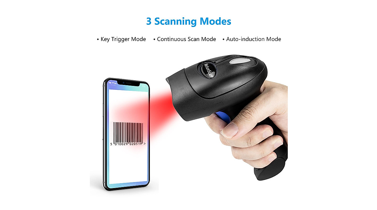 Wireless Barcode Scanner - Fast 1D Reading for Warehouse & Retail