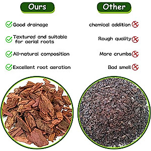 Legigo 2 Quarts Organic Orchid Potting Bark- All Natural Orchid Bark Potting Mix Pine Bark Wood Chips for Houseplant Mulch, Orchid Plants Root Development, Mulch for Potted Plants