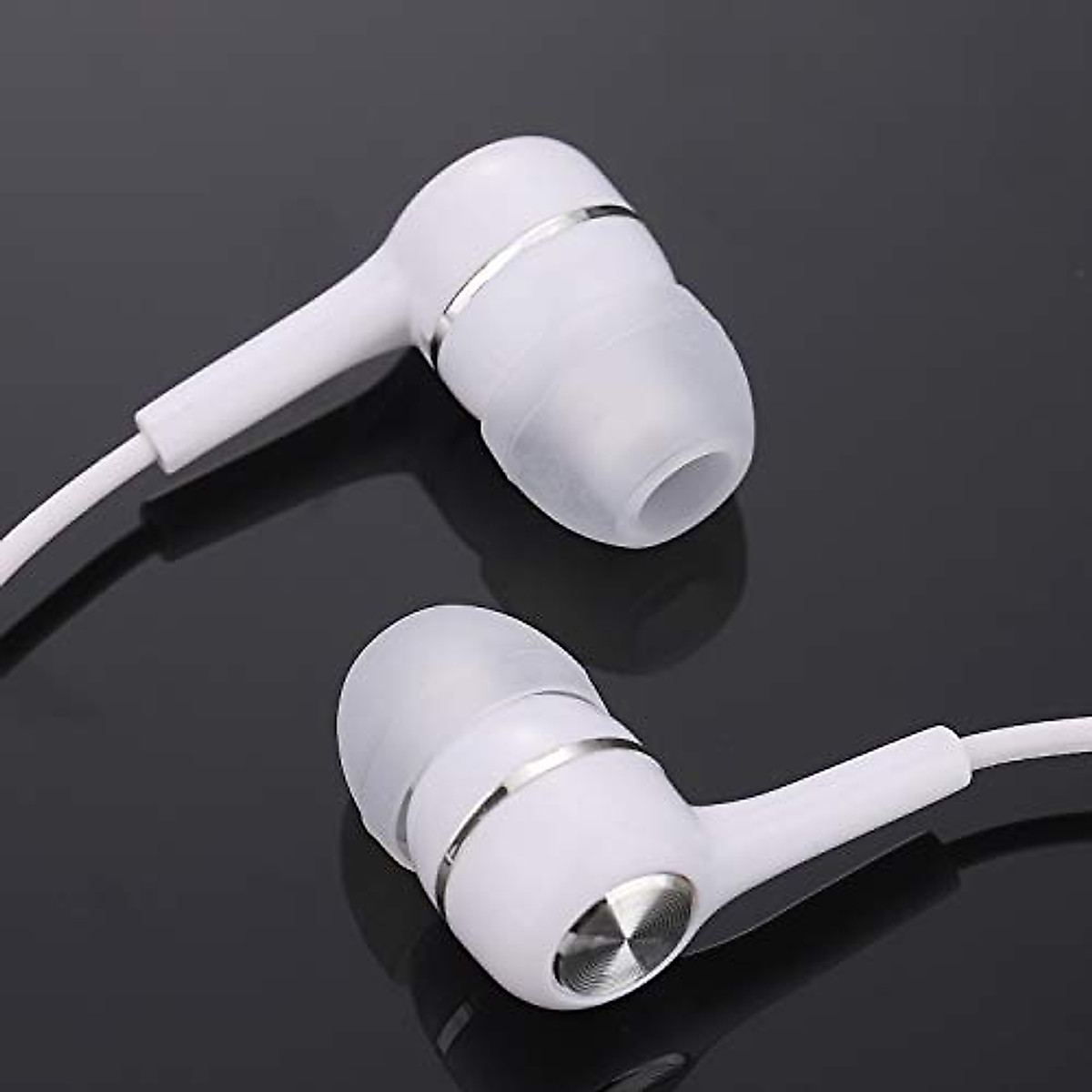 Yoley Bulk Earbuds Headphones 50 Pack for School Classroom Kids, Wholesale Durable Wired Earphones Class Set to Students Teens and Adult (White)
