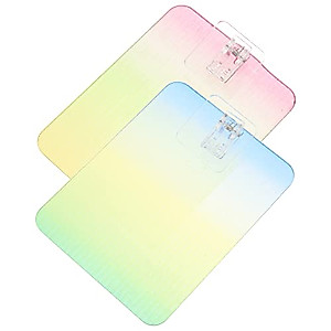 Misti Stamping Tool 6 Pcs Plate Clamp Kick Rollers Writing Board Classroom Clipboard Plastic Short Hand Clipboard Office Supply Exam Paper Clips Business Notebook Student