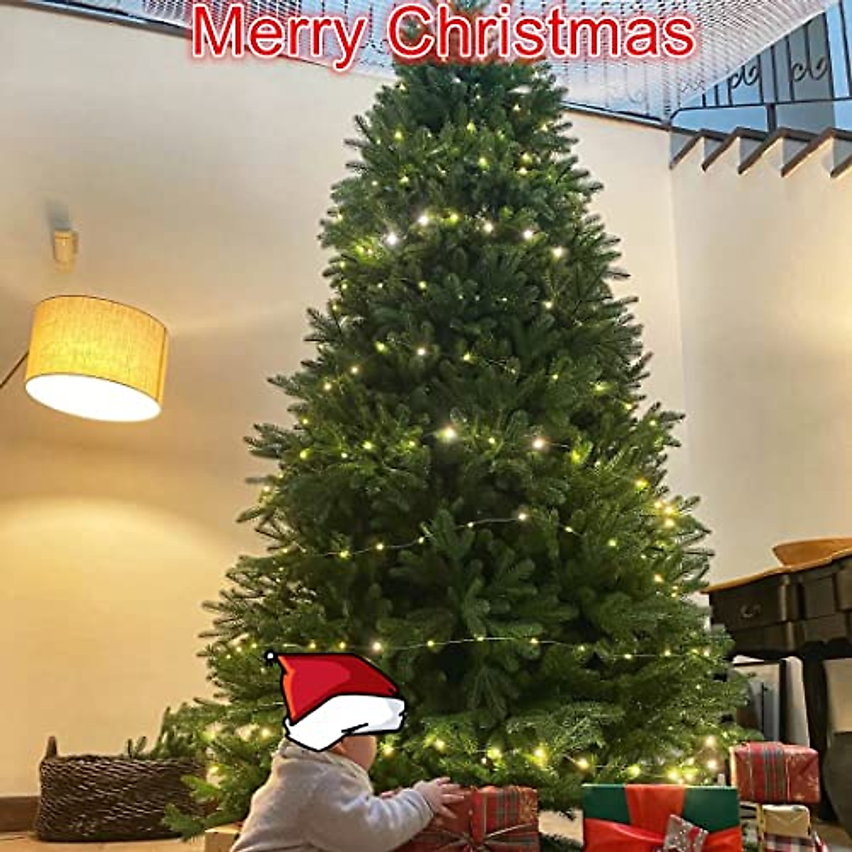 YEGUO Solar Fairy Lights Outdoor Waterproof, 4 Pack Total 132ft 400 LED Solar String Lights Warm White, 8 Modes Silver Wire Solar Twinkle Lights For Deck Camping Patio Garden Tree Yard Xmas Decoration