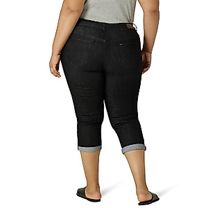 Lee womens Plus Size Legendary Capri Jeans, Black, 20 Plus