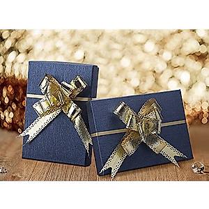 MESHA Cardboard Jewelry Boxes, 5.25x3.75x1 Cotton Filled Jewelry Gift Box with Lid, Jewelry Boxes for Small Business, Packing, Shipping, Necklace, Earring, Bracelet, Blue, Pack of 20 Jewelry Boxes