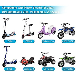 Charger for Razor Electric Scooter MX350, Dirt Bike, E100, Crazy Cart, Pocket Mod, E300, Quad, Moped, E200, PR200, Sports Mod, Replacement 24V Scooters and Some 4 Wheel Rides Battery Power Cord