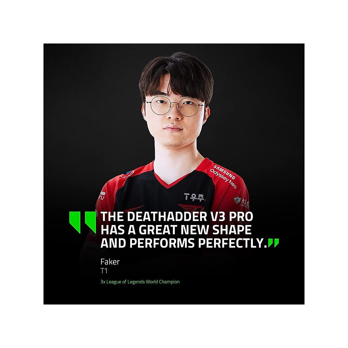 Razer DeathAdder V3 Pro Gaming Mouse: 63g Ultra Lightweight - Focus Pro 30K Optical Sensor - Fast Optical Switches Gen-3 - HyperSpeed Wireless - 5 Programmable Buttons - 90 Hr Battery - Black