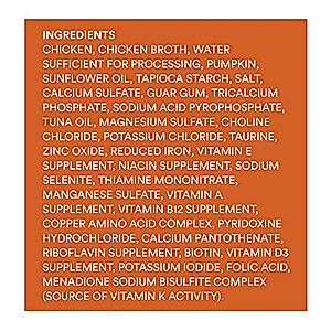 WholeHearted Grain Free Chicken & Pumpkin Recipe Flaked in Broth Wet Cat Food, 2.8 oz., Case of 12