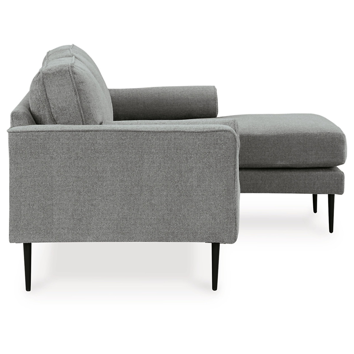 Signature Design by Ashley Hazela Contemporary Sectional Sofa Couch with Chaise Lounge, Gray