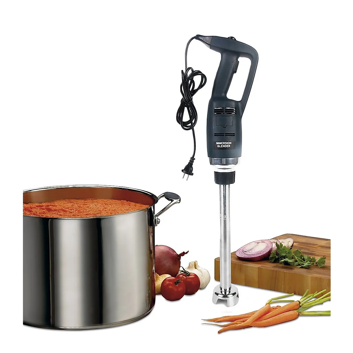 Li Bai Heavy Duty Big Stix Immersion Blender Handheld Kitchen, 22 in Hand Blenders for Kitchen, Commercial Mixer Electric, 500W Removable Shaft 2500rpm to 15000rpm, Emulsifier Blender Handheld