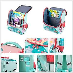 Qckarobe Kids Backpack for Girls Boys, 15 inch Elementary Kindergarten Backpack, Cute Rabbit Toddler Backpack, Lightweight Water-resistant Preschool Nursery Travel Backpack Children Schoolbag