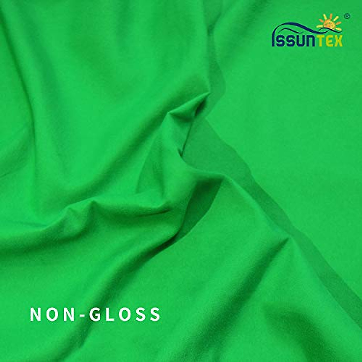 ISSUNTEX 6X9 ft Background Muslin Backdrop, Photo Studio, Collapsible High Density Screen for Video Photography and Television-Green