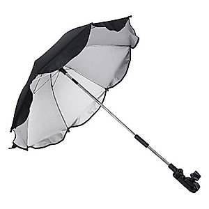 Sanmenxiadongjun Baby Comfort Universal Stroller Umbrella Anti UV 50 +, Universal Stroller Umbrella with Adjustable Arm, Folding Stroller Parasol for Outdoor Beach Outdoor Garden