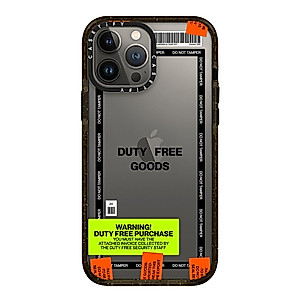 CASETiFY Impact iPhone 13 Pro Max Case [6.6ft Drop Protection] - Duty Free - Clear Black