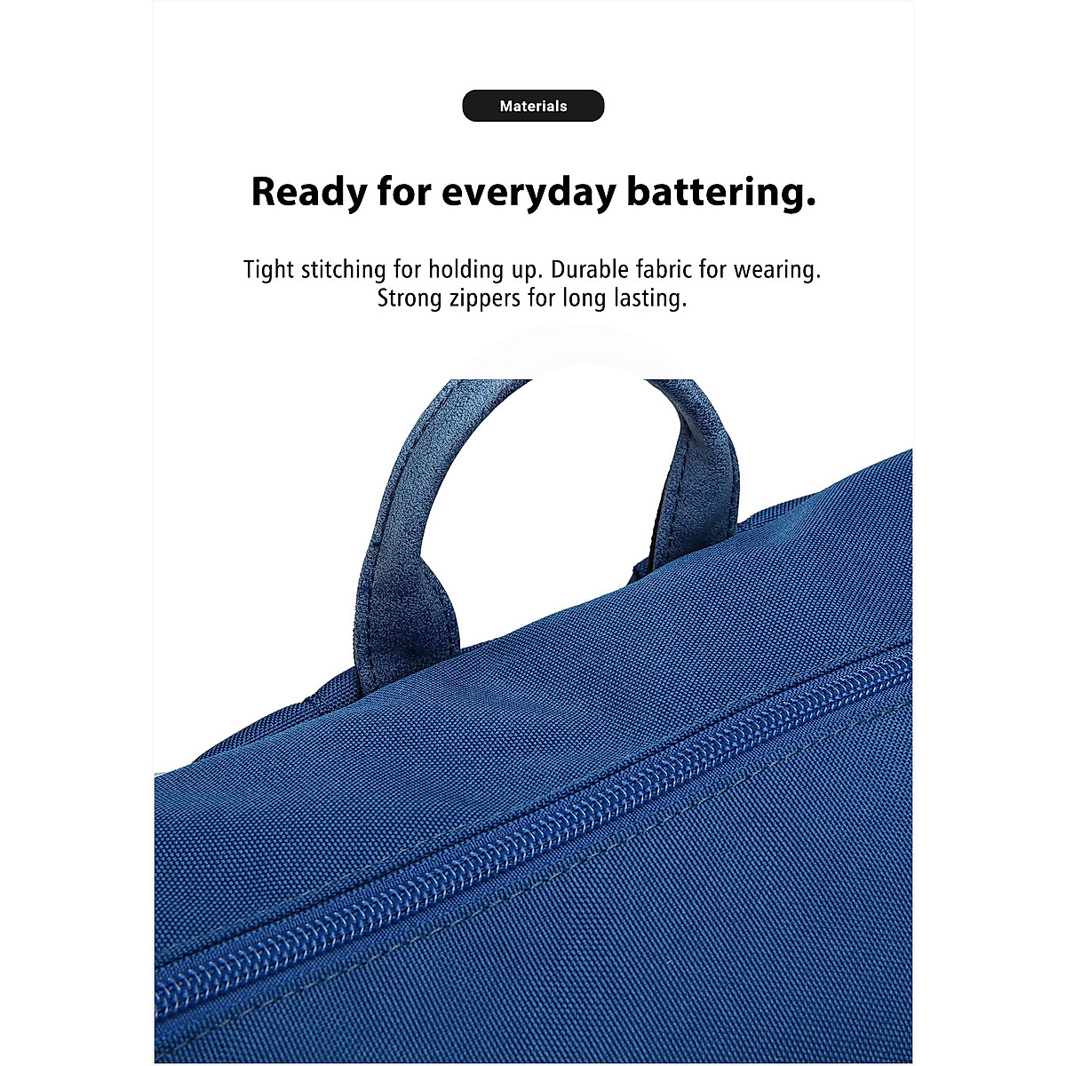 SansPeur EWART Backpack, Casual Back Pack with Laptop Sleeve, designed for Work, Travel, School & College, Navy Blue