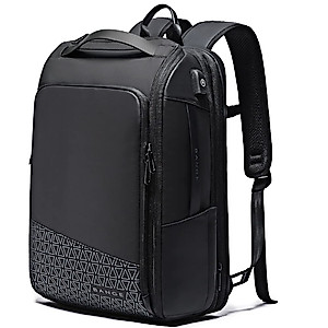 BANGE 45L Expandable Travel Backpacks,Weekender Carry On Backpack, Flight Approved Business Backpack for 17.3inch Laptop