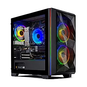 Skytech Gaming Chronos Mini Gaming PC Desktop – AMD Ryzen 5 3600 3.6 GHz, NVIDIA RTX 3050, 500GB NVME SSD, 16GB DDR4 RAM 3200, 600W Gold PSU, Wi-Fi, Windows 11 Home 64-bit
