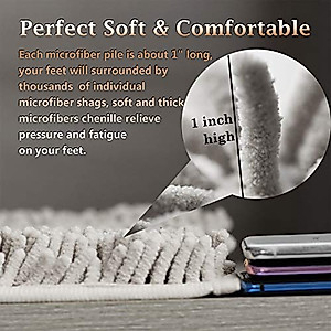 Bathroom Rugs Non Slip Bathroom Rugs Sets 3 Piece Chenille , Ultra Soft Bath Rugs, Absorbent Shaggy Bath Mat Set, Easy Clean Dries Quickly, Perfect Plush Bathroom Mats Sets with U-Shaped Toilet Rug