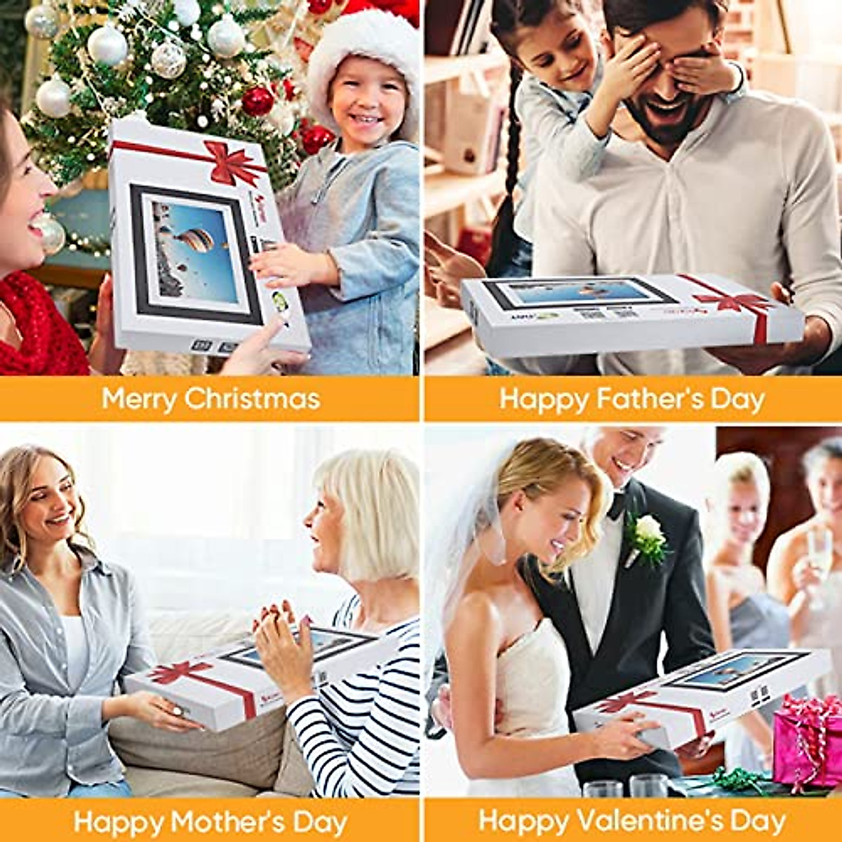 Frameo 1920x1200(FHD) 32GB Digital Picture Frame 10.1 inch Smart WiFi Digital Photo Frames LCD Touch Screen Auto-Rotate Share Pictures Videos Load from Phone Via Frameo App