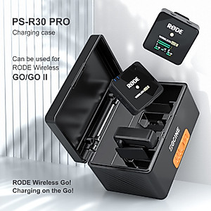 ZGCINE R30 Pro with PD20W Adapter Combo, Rode wireless go 2 charging case, Compatible for Rode Microphones Wireless GO 2 & Rode Microphones Wireless GO