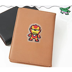 HTPDIOP 9-PCS Kids DIY Diamond Painted Sticker Kit, Superhero Creative Digital Painted Diamond Dots Mosaic Stickers, Crafts for Kids, Boys, Girls and Adult Beginners.