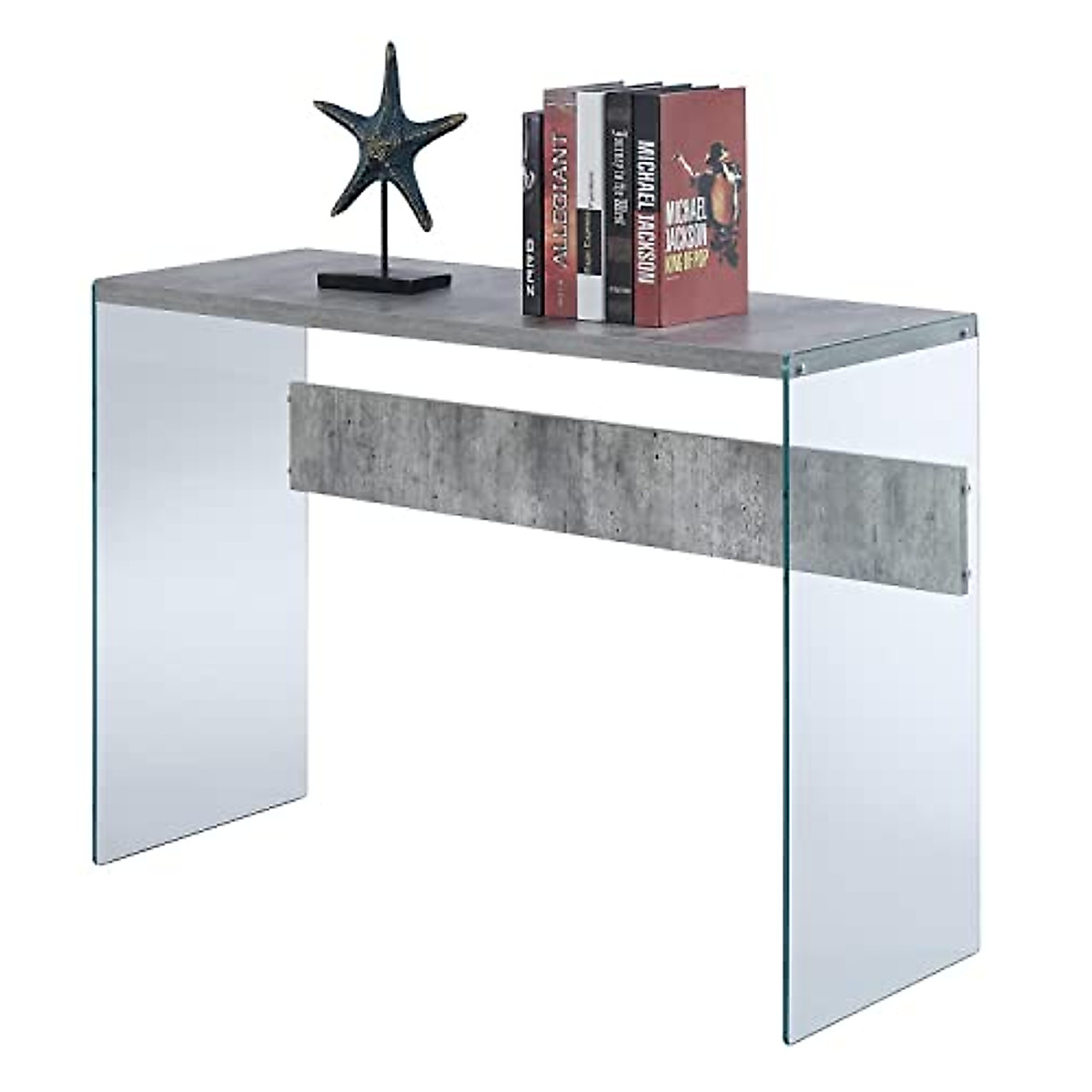 Convenience Concepts SoHo Console Table/Desk, Faux Birch/Glass