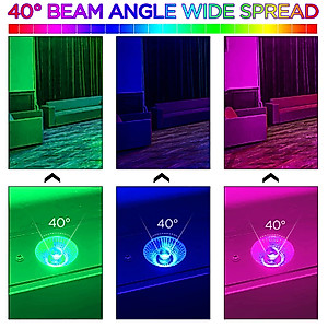 Stage Light Bar, 2Pcs 72W 24LEDs RGB Dj Lights Bar, 3 in 1 Wash Light Bar, Wall Washer Light with DMX Control AutoPlay Sound Activated for Christmas Wedding Dance(40 Inches)