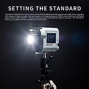 Aputure Amaran 60d S Ultra-High Color Quality 65W Output Daylight Bowens Mount Point-Source LED Video Light, 5600K SSI 86+, 37,800 lux @ 1m, App Control, 8 Lighting FX (amaran 60d S)