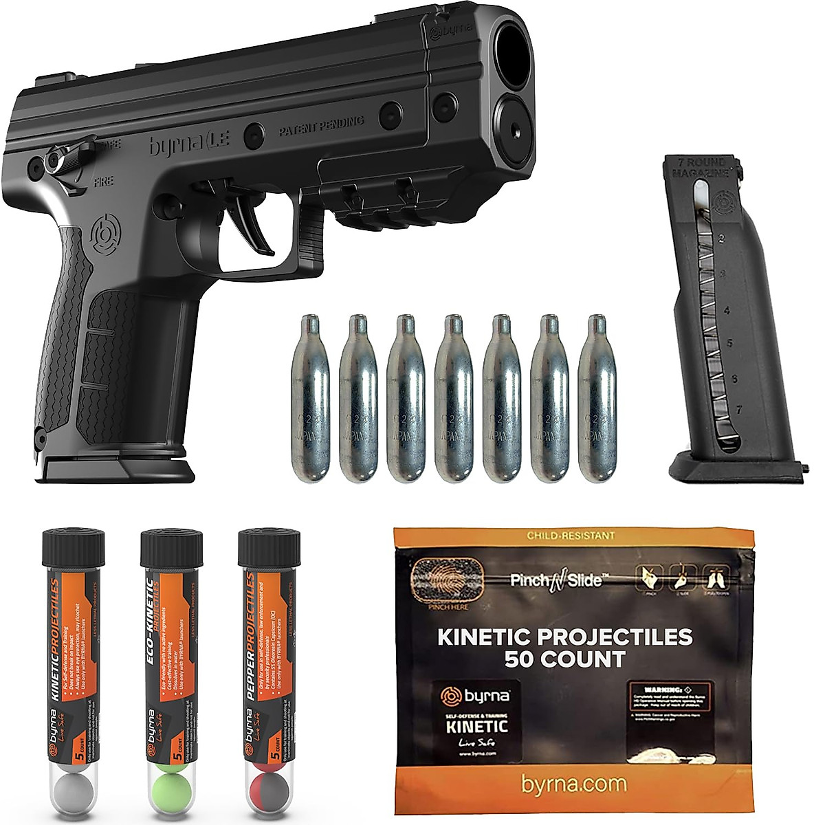 Byrna LE - Pepper Ultimate Bundle | Pepper Projectile Launcher | Less-Lethal Self-Defense & Home Defense Device (Black)