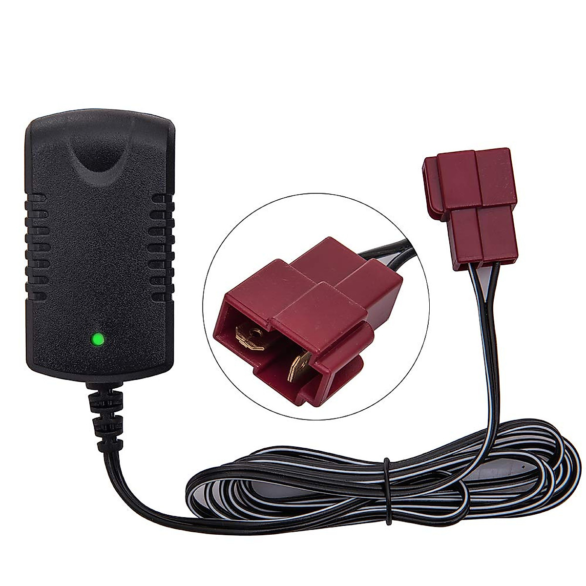 6V Kids Ride On Car Charger, for BMX X6 Kid TRAX Disney GMC Dinsney Wal-Mart Kid TRAX Moto ATV Quad Disney Ride On Car Red Square Plug 6 Volt Battery Charger 7V800mA 1