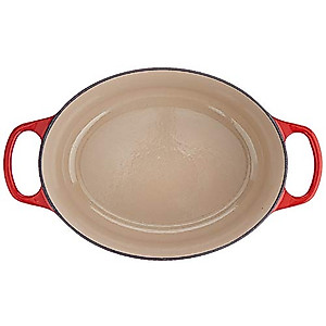 Le Creuset Enameled Cast Iron Signature Oval Dutch Oven, 2.75 qt., Cerise