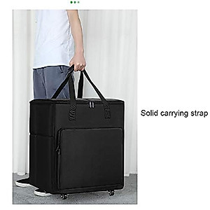 Buwico Desktop PC Computer Travel Storage Carrying Case Bag with Wheels for Computer Main Processor Case, Monitor, Keyboard and Accessories (27 Inch)