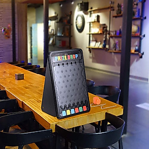 ZeHuoGe 30" Prize Drop Boards Disk Game Foldable Stand Customizable 6 Slots with 10 Pucks for Carnival Tradeshow Party