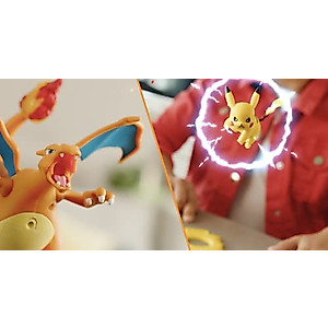Pokemon Charizard 7-inch Deluxe Feature Figure - Interactive Plus 2-inch Pikachu with Launcher