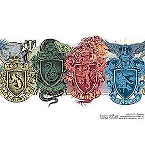 Tervis 1295912 Harry Potter-Illustrated Crests Insulated Tumbler with Clear and Black Hammer Lid, 20 oz Stainless Steel, Silver