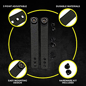 HolsterBuilder IWB Soft Belt Loops - Holster Accessories with Dot Cap for Better Security - Heavy-Duty Holster Clip Works with 1.5" & 1.75" Belts - Kydex & Sheath Belt Loops with Hardware Kit (Pair)