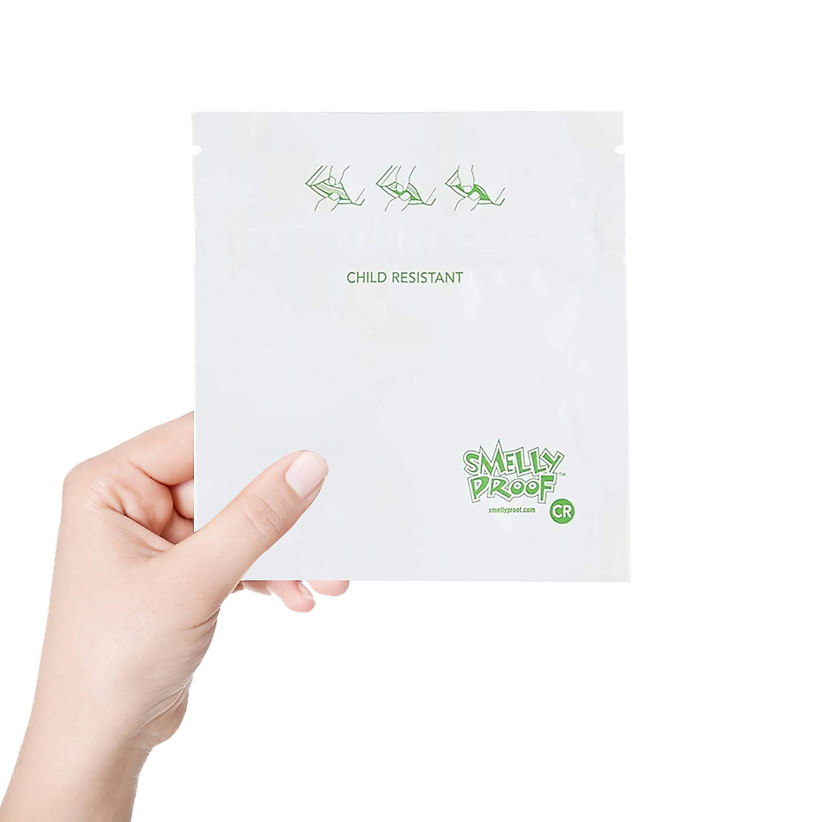 Child Resistant Bag Reusable Storage Bags, Washable, Durable 5-mils Thick, ChildProof Ziplock Food Bags, Medication Storage, American Made, Non-Silicone, NO PEVA & BPA FREE- 2.5" x 3" XXS, 5pk