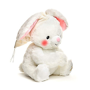 Cuddle Barn - Paws for Prayer Bunny | Animated Singing Bunny Stuffed Animal Plush Toy Prays Lights Up and Sings This Little Light of Mine, 10 inches