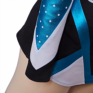 MyheroCos Maddy Perez Cheerleader Outfit Women's Crop Top with Mini Skirt High School Cheerleading Costume-XS