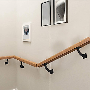 Wpbhk 3 Pcs Heavy Duty Handrail Bracket Hand Rail Bracket Wall Mount Support Hardware Brackets for Staircase Stair Railing Brackets