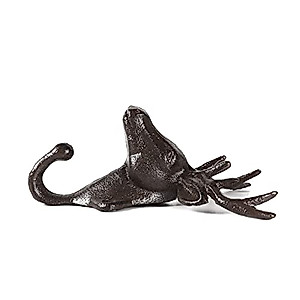 BRASSTAR Cast Iron Deer Head Single Wall Coat Hook Hanging for Coats, Bags, Hats, Towels, Keys, Rustic Retro Home Decorative Gift TQGJPT267