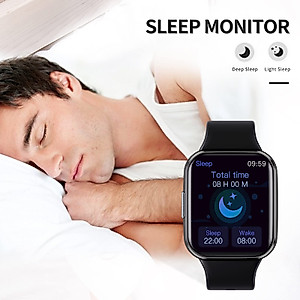 Fitness Tracker Heart Rate Monitor Blood Pressure Watch Pedometer Waterproof Blood Oxygen Monitor Sleep Step Counter Sport Wrist Watch for Women Men Smartwatch for Android Phones Compatible iPhone