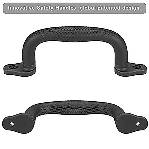 Playground Safety Handles ,Non-Slip Plastic Kids Playground Grab Handles, Hand Grip Bar for Playhouse,Treehouse, Climbing Frame, Jungle Gym,Swing Set Accessories Playset Handles, SELEWARE, 2 Pack