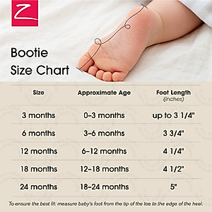 Zutano Unisex Cozie Fleece Baby Booties with Grippers, Baby Essentials, Gray, 18 Months