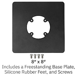 DCCStands Ingenico Move/3500/5000 7" Freestanding Swivel and Tilt Terminal Stand with Square Plate, Black