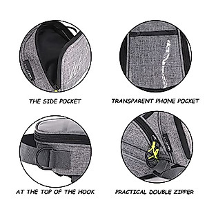 WOLT Powersports Motorcycle Tank Bag With waterproof rain cover Strong Magnetic, Motorbike Bag Transparent Pocket For Cell Phone Navigation, Update Version (Grey) …