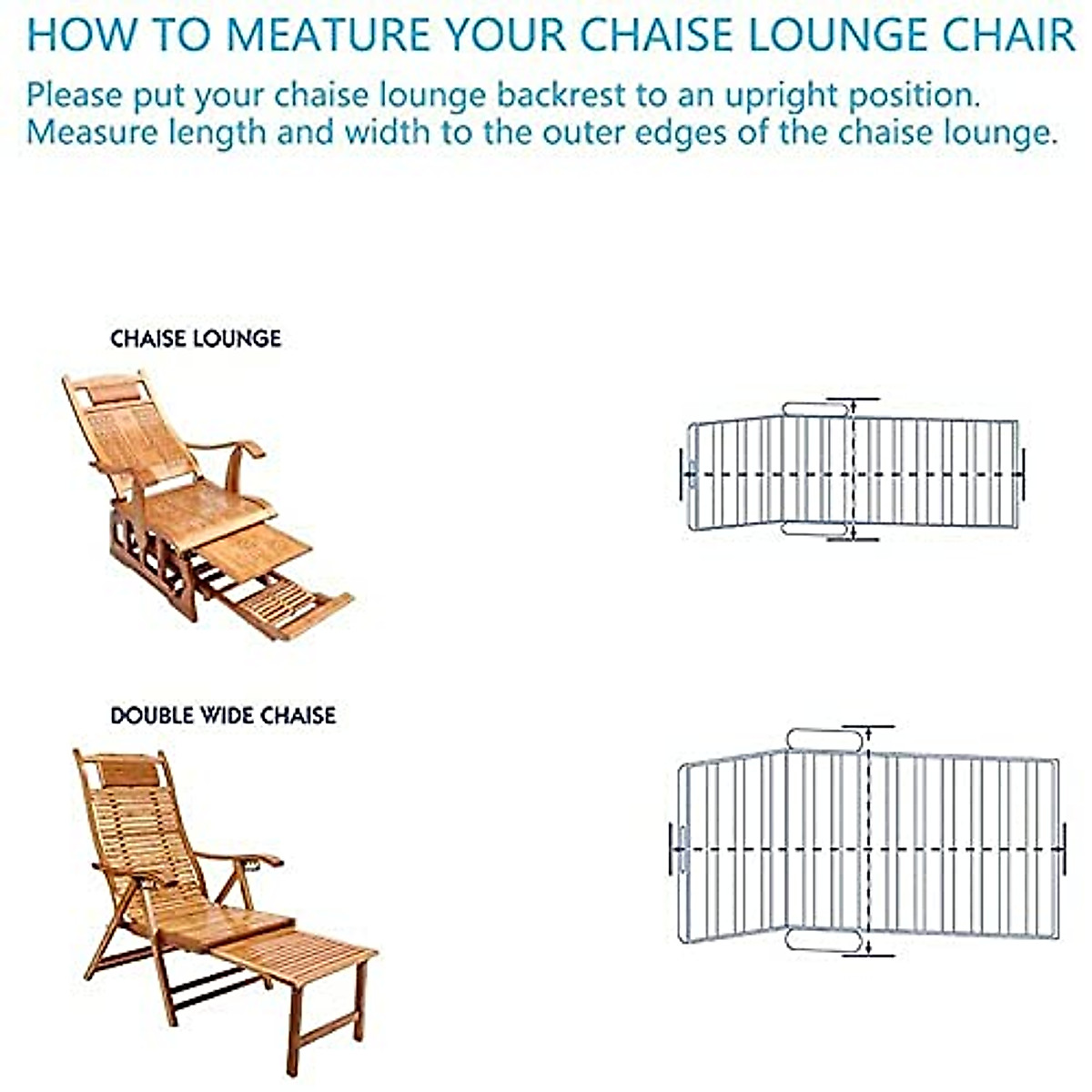 SHEUIMUIYA Waterproof Patio Lounge Chair Cover Heavy Duty Outdoor Chaise Chaise Lounge Covers Chair Covers Patio Furniture Covers Waterproof (L)