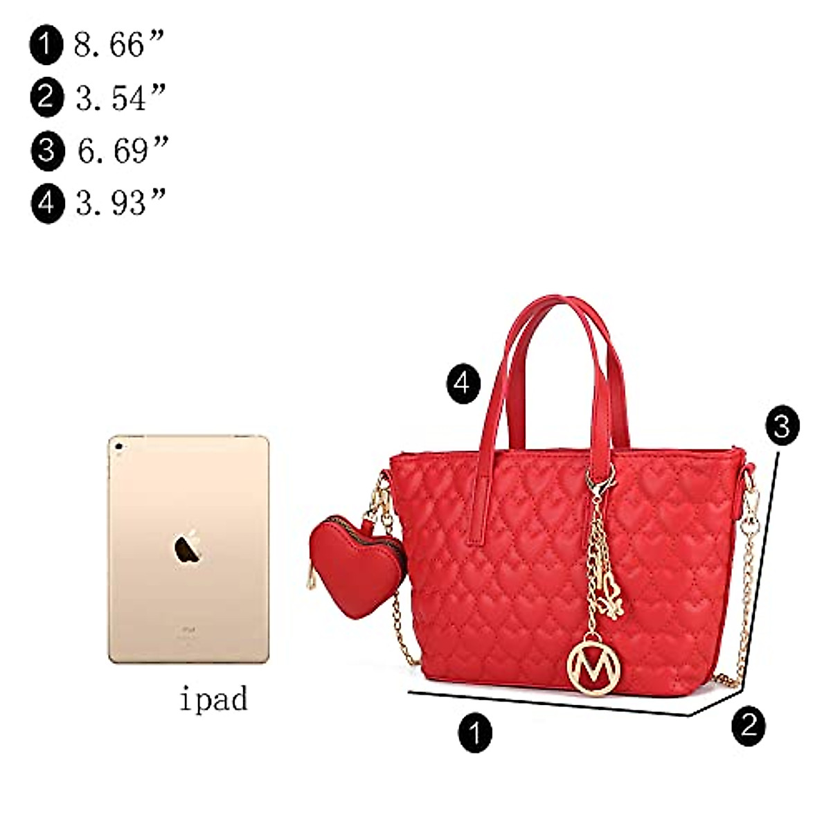 MKF Collection Crossbody Bag for Women, & Coin Pouch – PU Leather Top-Handle Satchel Shoulder Handbag Blue