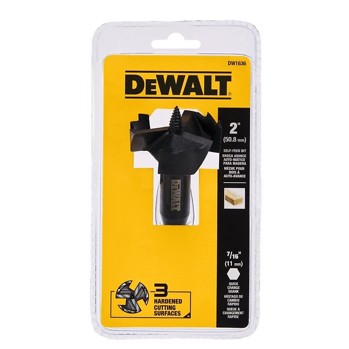 DEWALT Drill Bit, Self Feed, 2 Inch (DW1636)