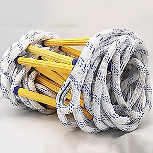 FGQCBBYC Fire Escape Ladder 1-8 Storey, Emergency Fire Escape Rope Ladder with Hooks, Resistant Safety Evacuation Ladder, for Windows and Balconies/5M/3M